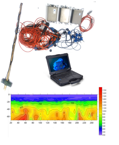 24 Channels Seismic Seismograph for Refraction Seismic Tomography MASW ...