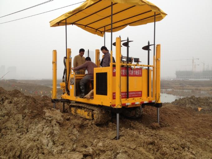 Wheel type CPT machine cone penetration test truck for soil on site testing